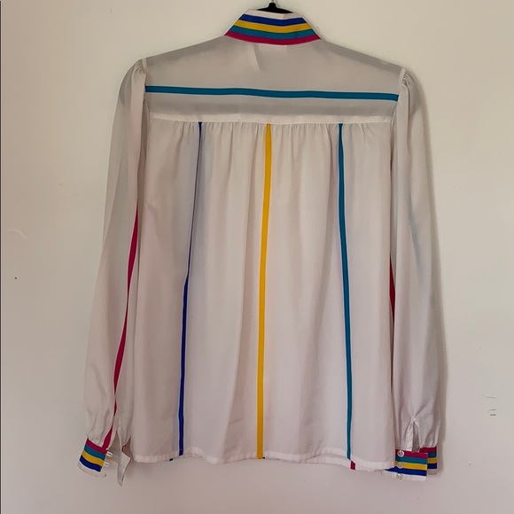 Tops | Vintage Rainbow Collar Shirt | Poshmark